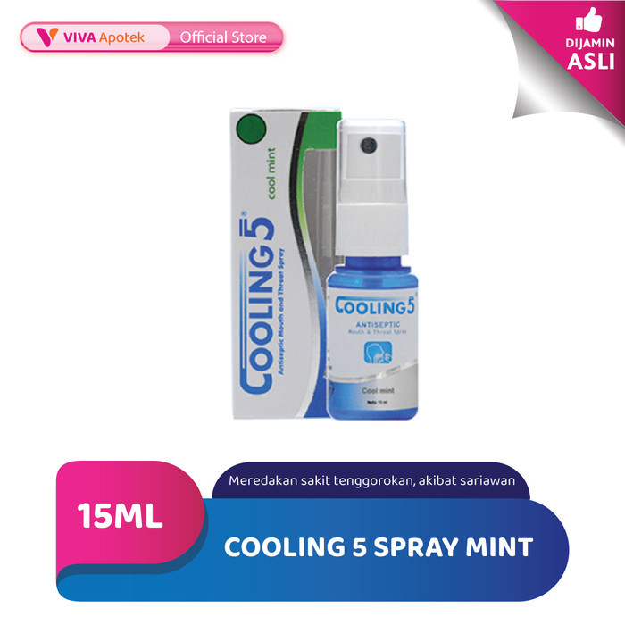 Jual Cooling 5 Spray Mint untuk Meredakan Sakit Tenggorokan (15 ml ...