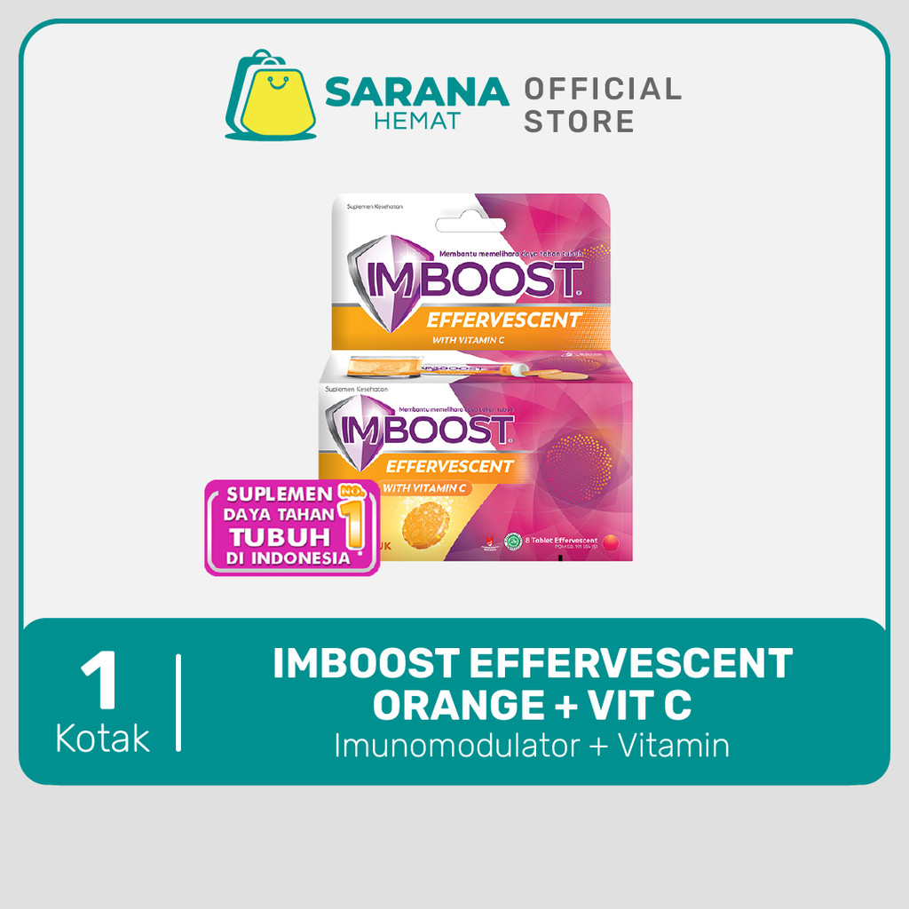 Jual Imboost Effervescent Vitamin C Suplemen Daya Tahan Tubuh Rasa ...