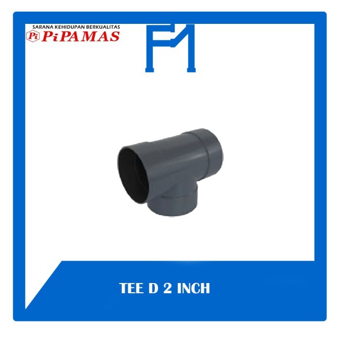 Jual TEE D 2 INCH PIPAMAS SAMBUNGAN FITTING PIPA AIR PVC VLOK 2INCHI ...
