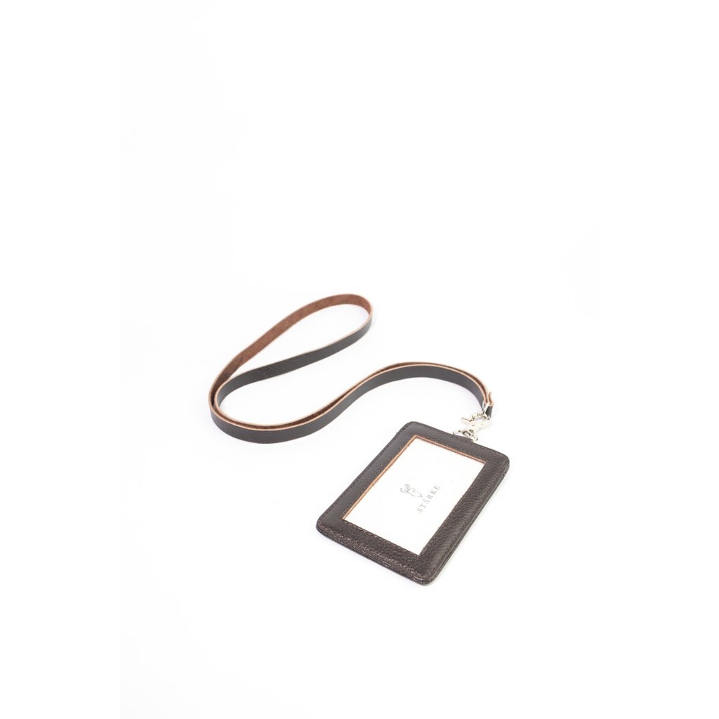 Jual Name Tag Lanyard Id Card Kulit Asli Starke Hustle Hog Cokelat ...