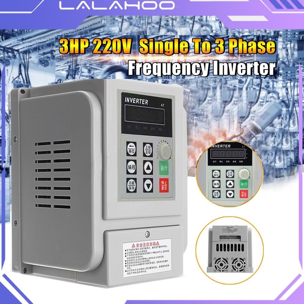 Jual PROMOOO READYFREQUENCY INVERTER CONVERTER VFD 2 1.5KW/2.2KW/4KW INPUT 1PHASE 220V OUTPUT ...