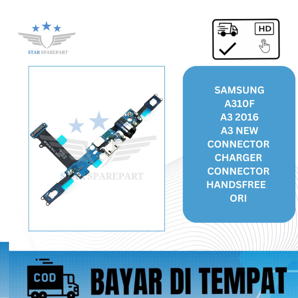 Jual FLEXIBEL SAMSUNG A310F + CONNECTOR CHARGER + CONNECTOR HANDSFREE ...