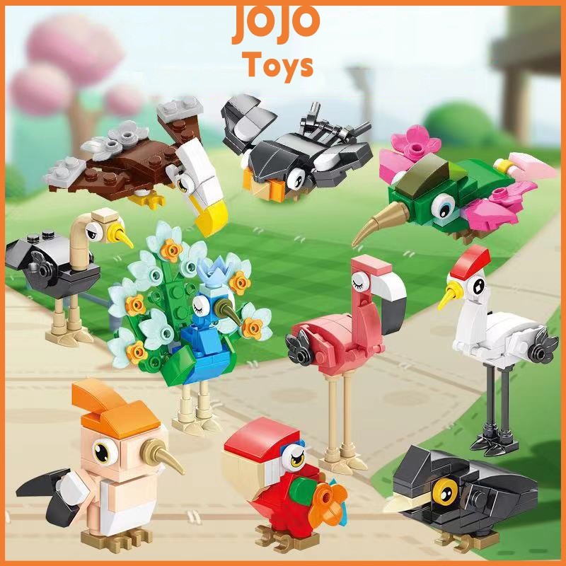 Jual JOJO Blok Bangunan Seri Burung Bayan Burung Lucu Terbang Bricks ...