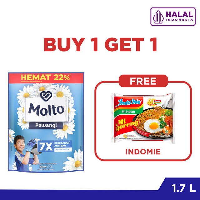 Jual Beli 1 Molto Pewangi Active Fresh 1.7L GRATIS Indomie Goreng ...
