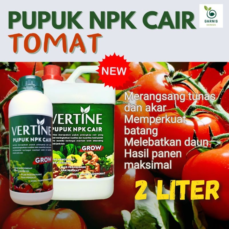 Jual Pupuk NPK Cair Vertine Penyubur Tomat Kemasan 2 Liter | Shopee Indonesia