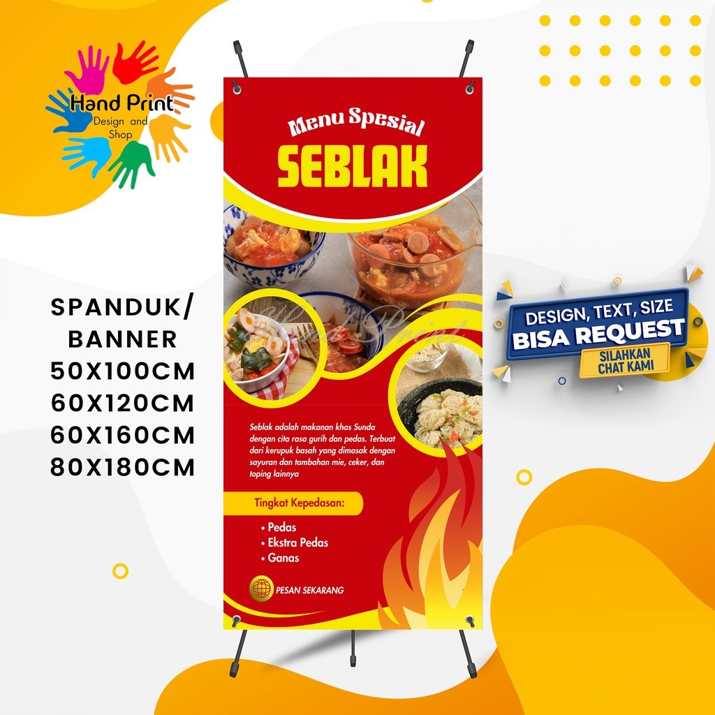 Jual Spanduk Banner MMT Seblak Ceker Sosis Bakar Bakso Mercon Sate ...