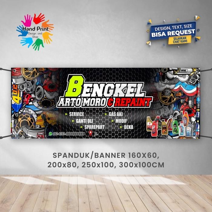 Jual SPANDUK BANNER Bengkel Dan Variasi Motor C 300x100 CM | Shopee ...
