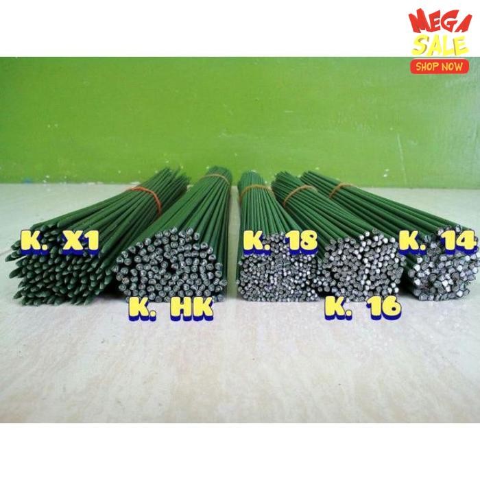 Jual Baru Kawat Tangkai Hijau Ikatan Isi Sesuai Variasi Kawat Batang 1 ...