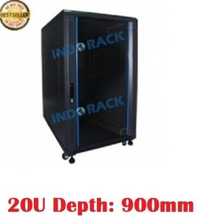 Jual Close Rack INDORACK Glass Door Rack Server 20U Depth 600mm ...