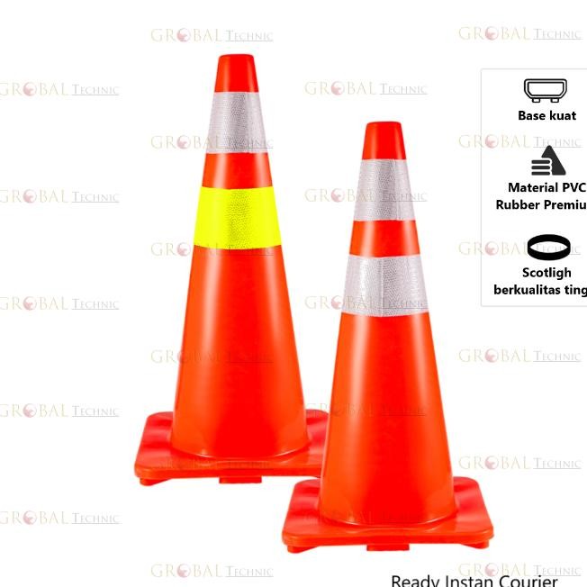 Jual Safety Traffic Cone 70Cm / Kerucut Lalu Lintas Rubber Karet | Shopee Indonesia