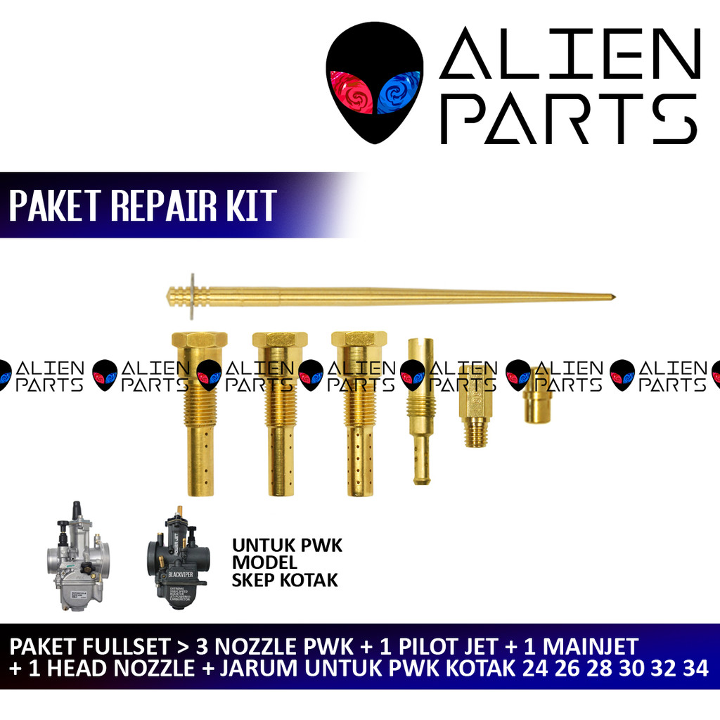 Jual (COD) SET LENGKAP NOZLE NOJEL NOSEL NOZEL JARUM PWK LUBANG 8 12 16 ...