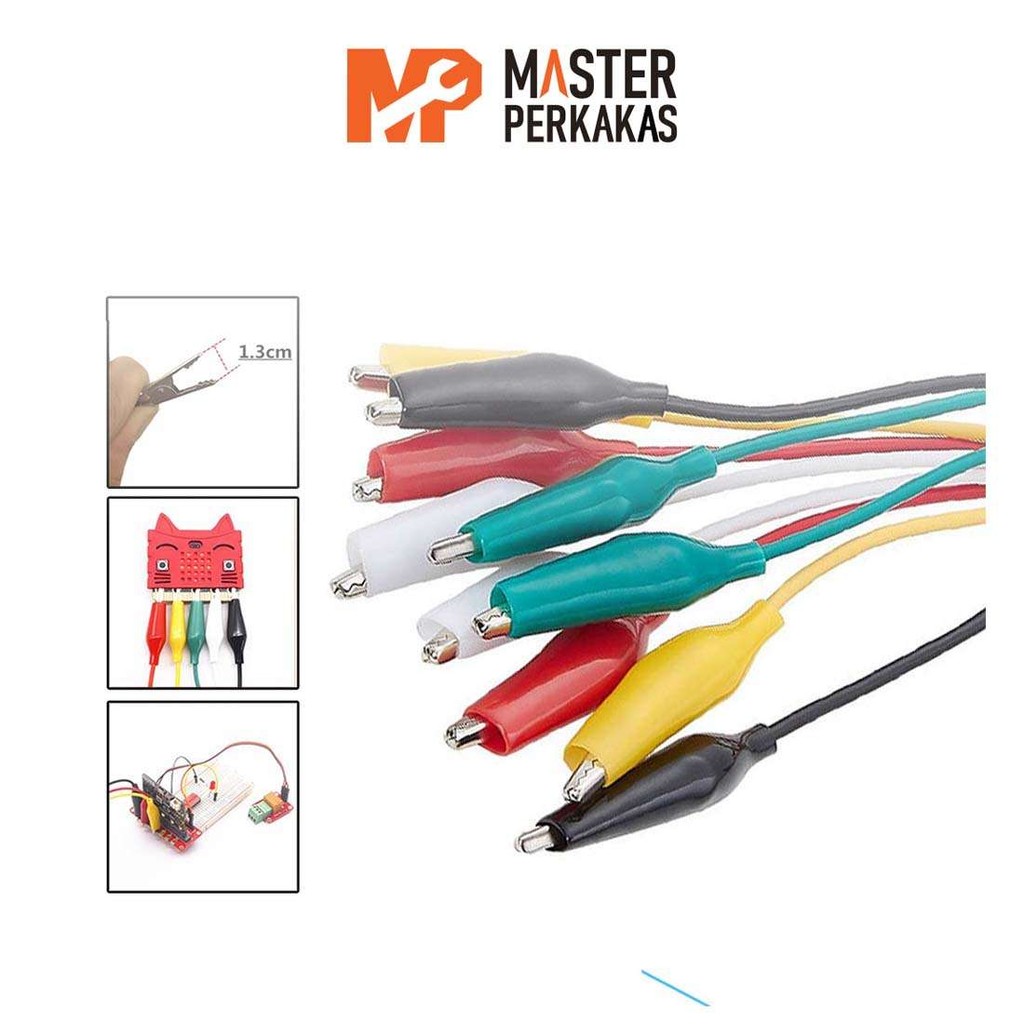 Jual Kabel Jepit Buaya Aki Accu 50cm 10pcs 5warna MP / Lombok Penjepit ...