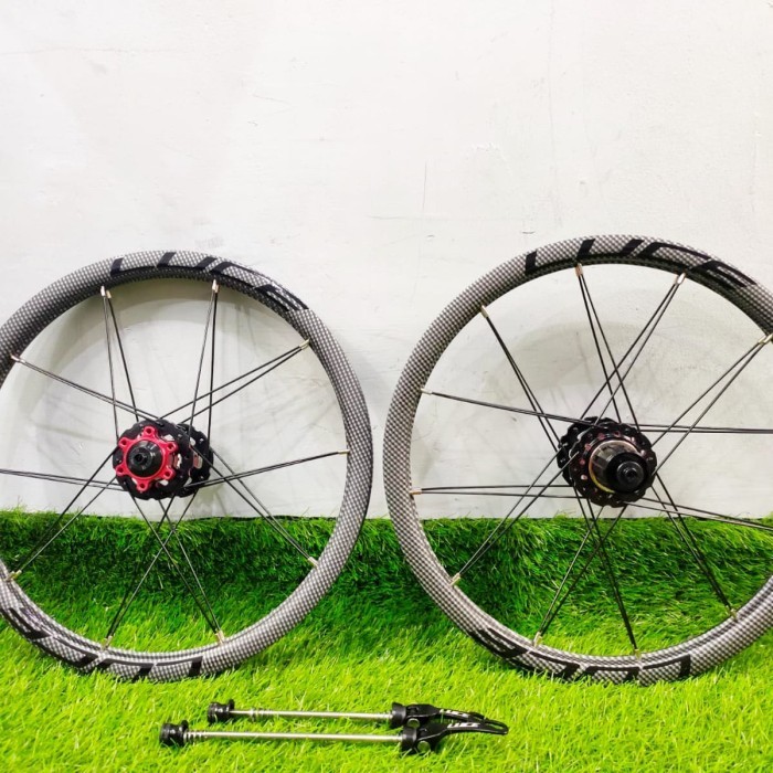 Jual Wheelset Luce 16 349 Carbon Look Discbrake Velg Rims | Shopee ...