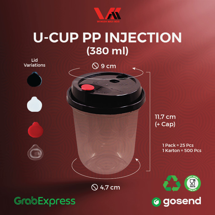 Jual Cup Injection 380Ml - 12Oz / Wingoh Isi 500Pcs | Shopee Indonesia