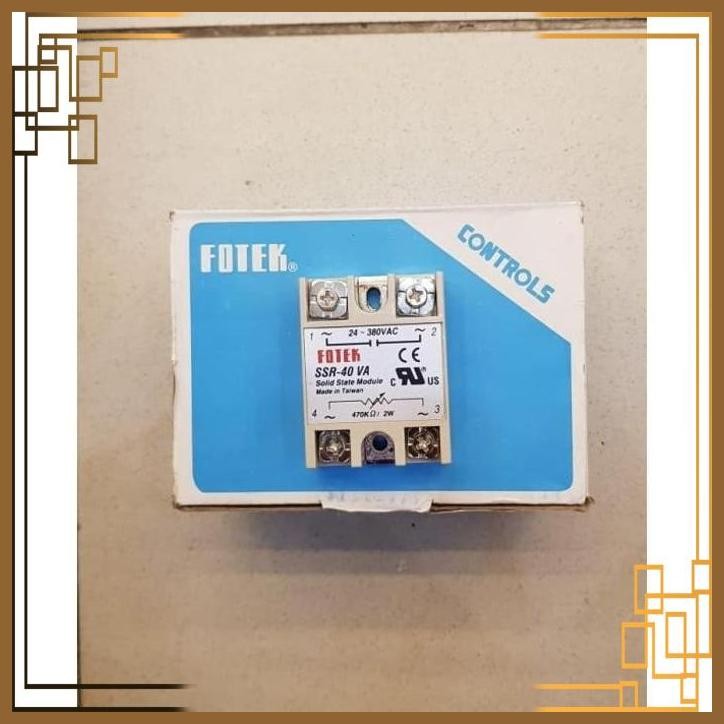 Jual [AAI] SOLID STATE RELAY FOTEK SSR-40VA / SSR 40VA / 40-VA | Shopee Indonesia