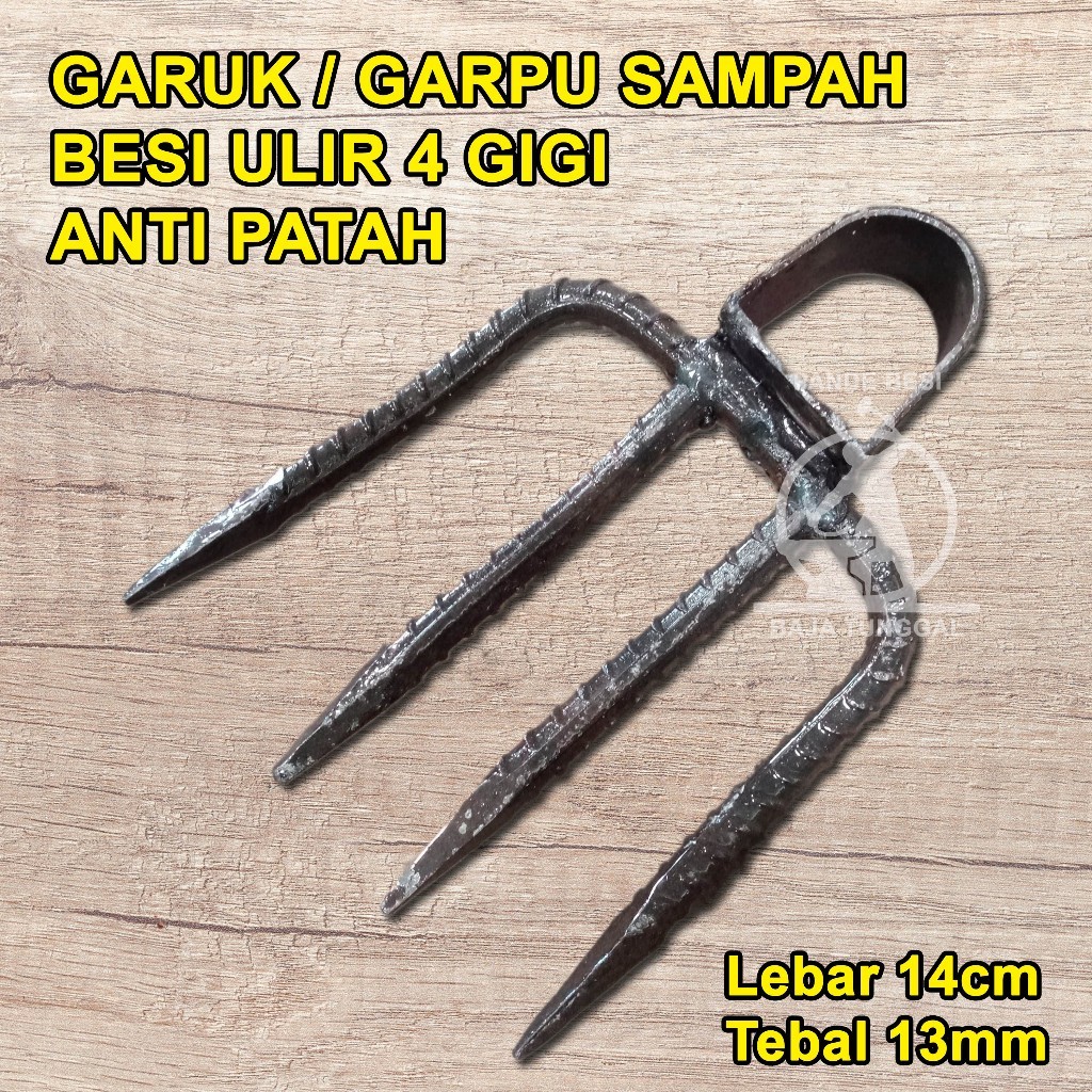 Jual Garuk Sampah Gigi 4 Besi Ulir (Garuk Pacul Garuk Sampah) | Shopee ...