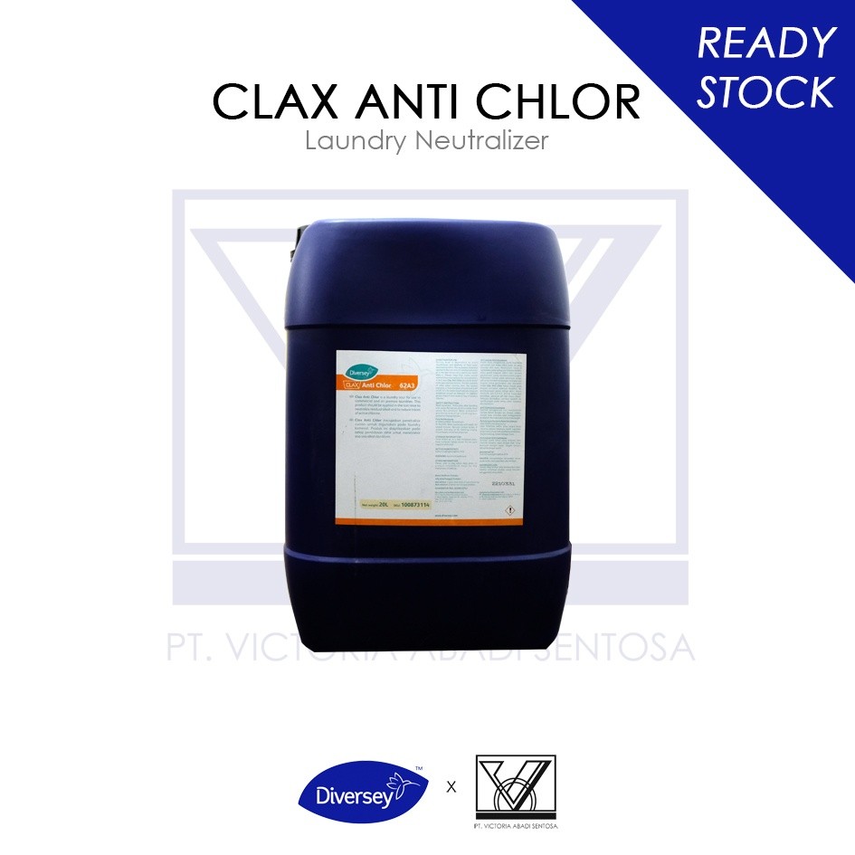 Jual Diversey Clax Anti Chlor - Laundry Neutralizer Liquid / Penetral Cair (20 L) | Shopee Indonesia