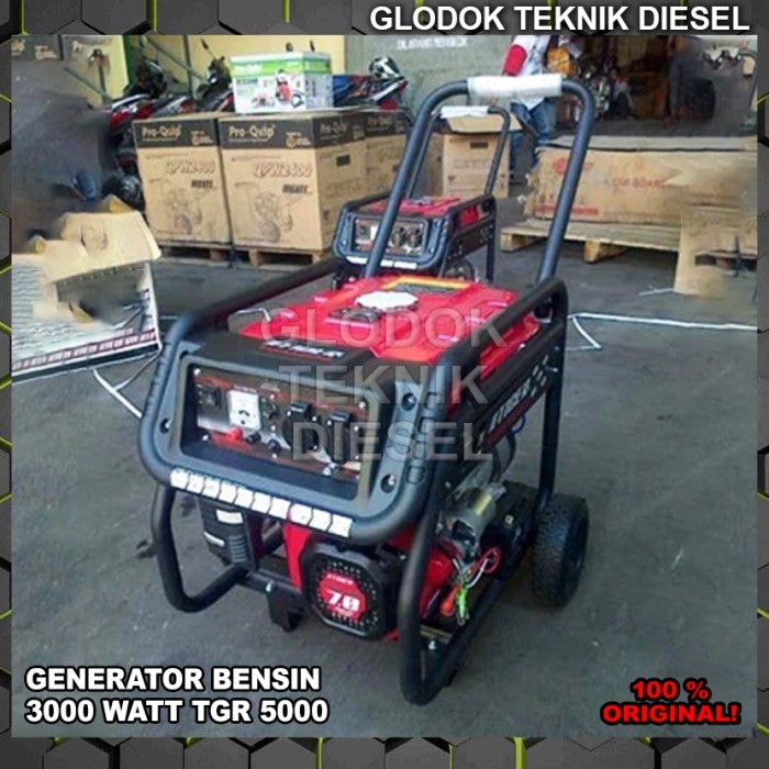Jual TIGER Genset Generator Listrik TGR 5000 3000 WATT Bensin Gasoline ...