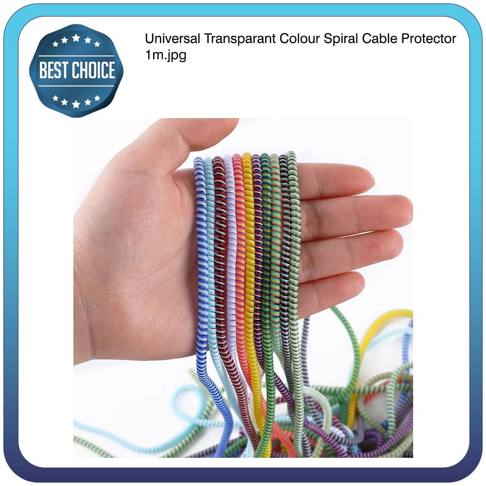 Jual Arte Transparant Colour Spiral Cable Protector 1m Pelindung Kabel ...
