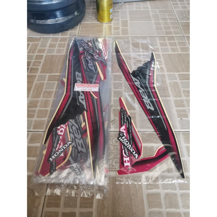 Jual Stiker Bodi Lis Body Striping Beat Fi 2020 Cbs Iss Hitam Pink ...
