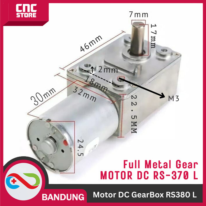 Jual Gearbox Motor Dc Gear Box High Torque Jgy370 370 Rs-370 L Siku ...