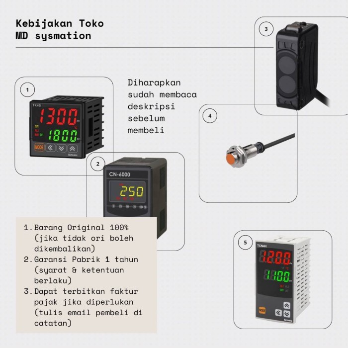 Jual Gercep Autonics Mt4W-Dv-48 Volt Meter / Panel Meter Dc, Npn, Rs ...