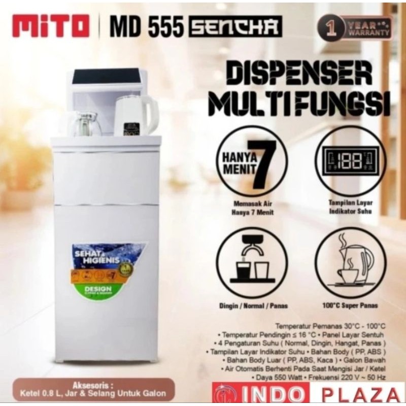Jual DISPENSER GALON BAWAH MITO MD-555 (SENCHA) LAYAR SENTUH ...