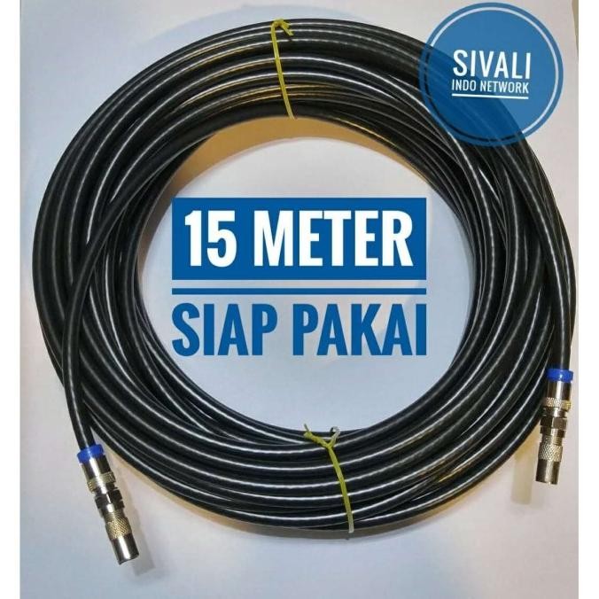 Jual Kabel Antenna Tv Coaxial Belden Rg6 Panjang 15 Meter Siap Pakai Harga Khusus | Shopee Indonesia