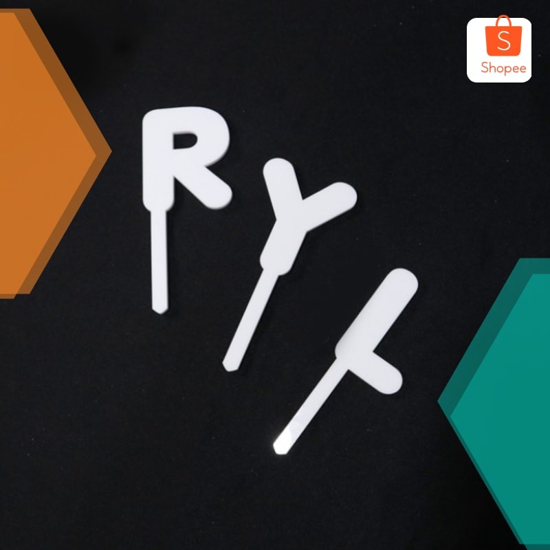 Jual Murah Cake Topper Huruf Abjad Topper Kue Akrilik Hiasan Nama ...