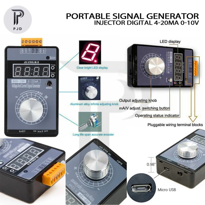 Jual Portable Signal Generator Injector Digital 4-20mA 0-10V with ...
