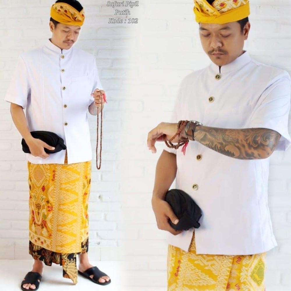 Jual VIRAL safari baju adat BALI pria tebaru kemeja cowok bahan safari ...