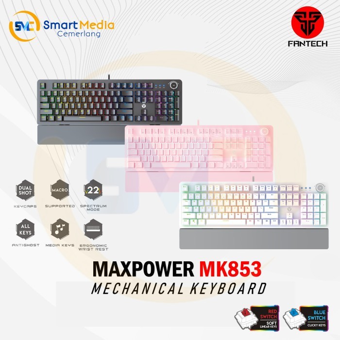 Jual PROMO!! Fantech MAXPOWER MK853 Mechanical Keyboard Gaming | Shopee ...