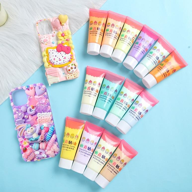 Jual YBW-2429 DIY Set lem krim Jepit Rambut Gantungan Kunci Akrilik Set ...