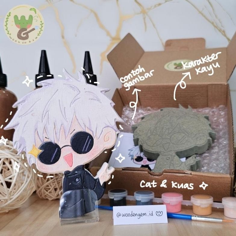 Jual gh-45 DIY Wood Character Painting Mewarnai Melukis Mainan Edukatif ...