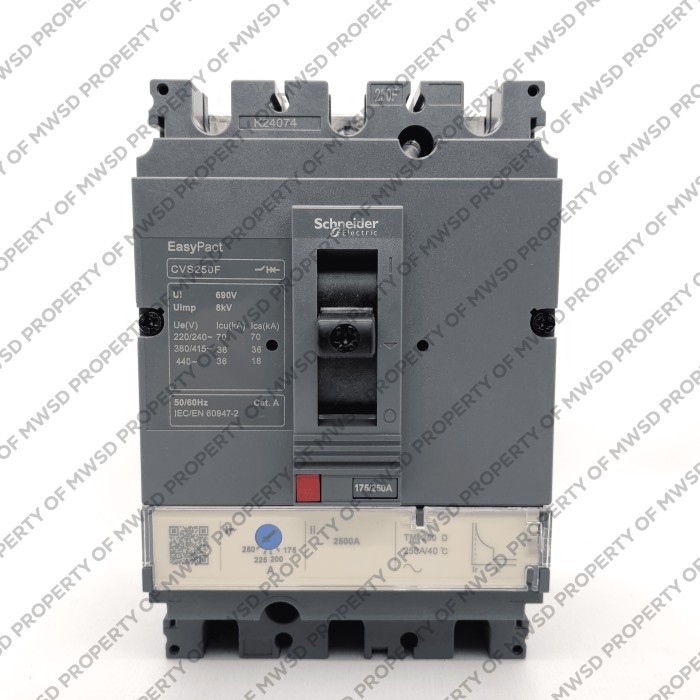 Jual SCHNEIDER MCCB 36KA CVS250F 3P 250A TMD LV525333 | Shopee Indonesia