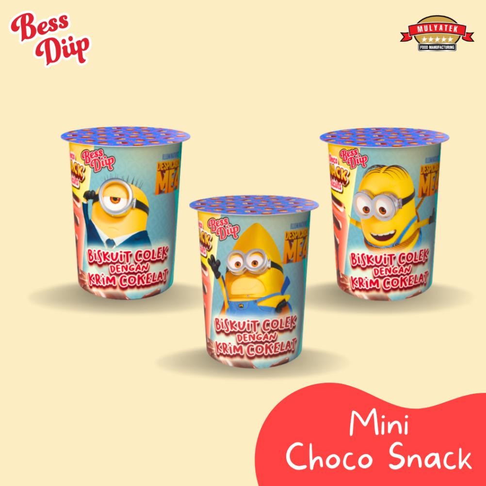 Jual Bess Diip Minions Chocolate Snack Mini Coklat Biskuit Biscuit ...