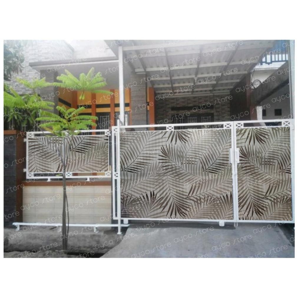 Jual Gc27 Fiber Pagar Pelapis Penutup Rumah Motif - Palm Leaf Original ...