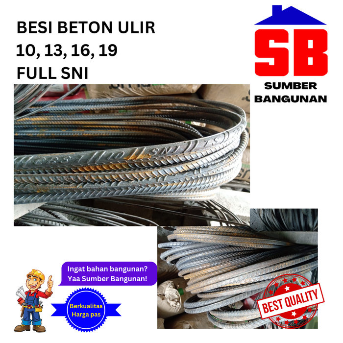 Jual Besi Beton Ulir Sni 10 13 16 19 Full Behel Best Quality | Shopee Indonesia