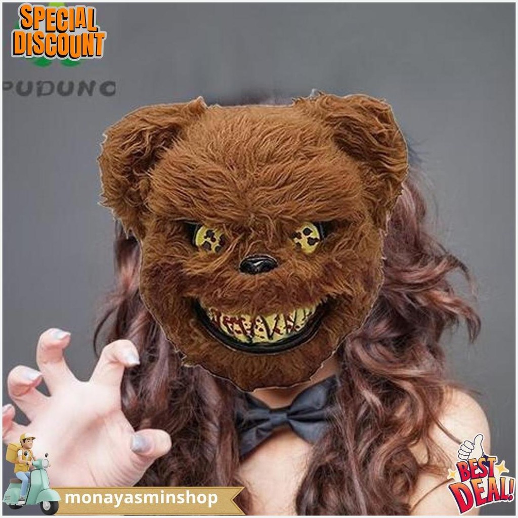 Jual Topeng Beruang Kelinci Berdarah Monster Seram Halloween Original ...