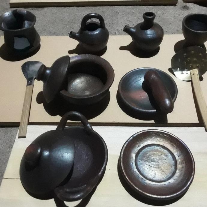 Jual OKK-1520 1 Set Alat Masak Pasaran Anak Gerabah Tanah Liat Mainan ...