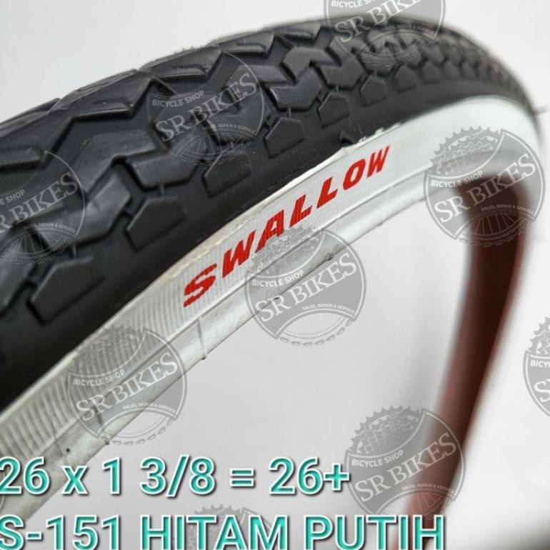Jual Terbaru Ban Luar 26 X 1 3/8 Sepeda Ctb Jengki Mini. Hitam Putih. Swallow Deli Tire Promo ...