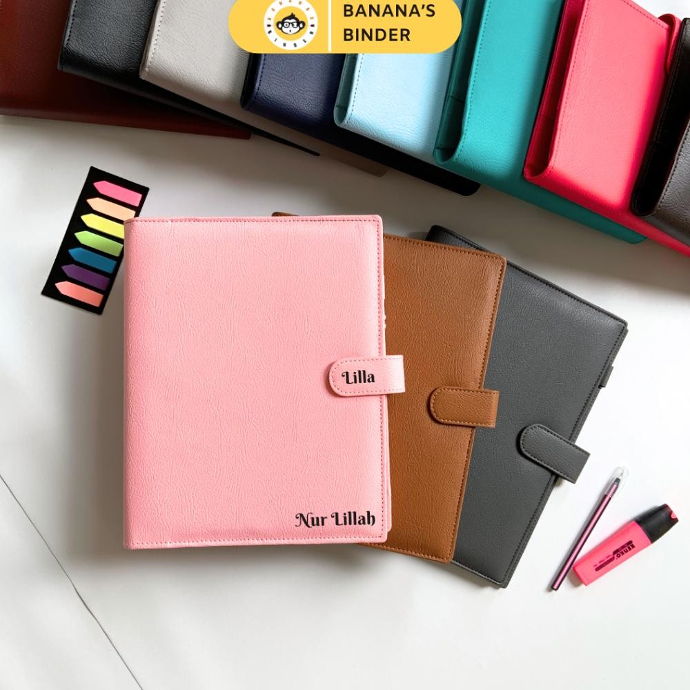 Jual Kekinian Binder Polos Kulit Premium Tebal 26 Ring (B5) Custom Nama ...