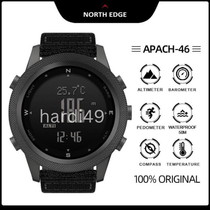 Jual NORTH EDGE APACHE-46 PEDOMETER, ALTIMETER, BAROMETER, TEMPERATURE | Shopee Indonesia
