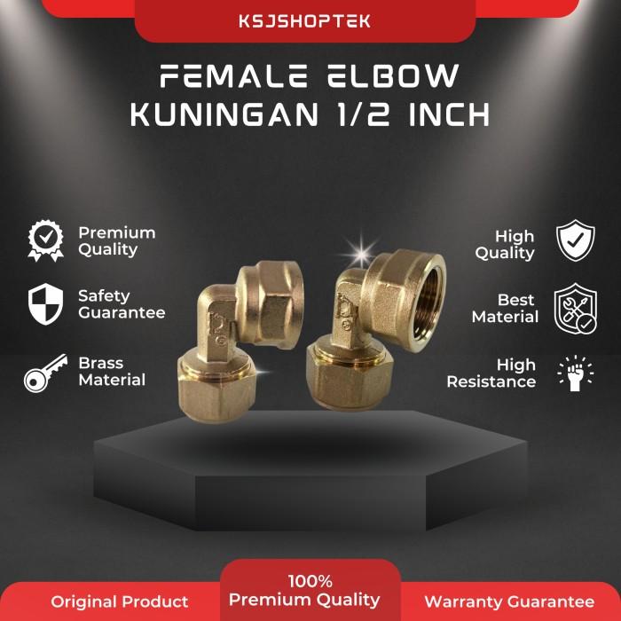 Jual Female Elbow Kuningan 1/2 Inch Knee Drat Dalam Panas Dingin Air Panas | Shopee Indonesia