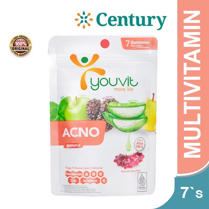 Jual YOUVIT ACNO GUMMY 7 GUMMIES / SUPLEMENT KESEHATAN / MULTIVITAMIN ...