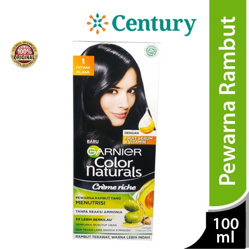 Jual GARNIER COLOR BATURAL HITAM ALAMI 1 / HAIR COLOR / PEWARNA RAMBUT ...