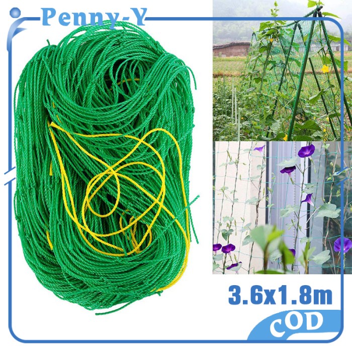 Jual Bestseller 1.8X3.6M Jaring Rambatan Tanaman Buah Sayuran/Buah Plant Climbing Net | Shopee ...