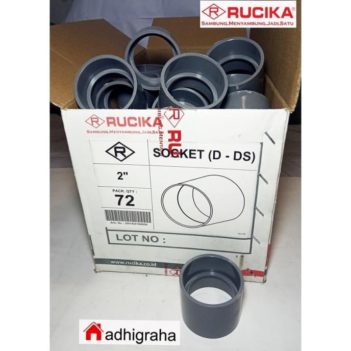 Jual Sock pvc rucika DV 2 (2 inch) socket sok sambungan pipa | Shopee ...