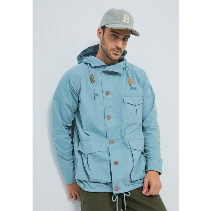 Jual Skelly Jacket Parka Pria SS21 Parkway Parka Buttoned Blue | Shopee ...