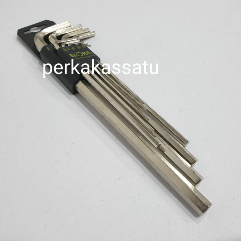 Jual KUNCI L HEXAGON SET ELORA GERMANY 159S-9LA 1/16-3/8 INCI HEX KEY ...